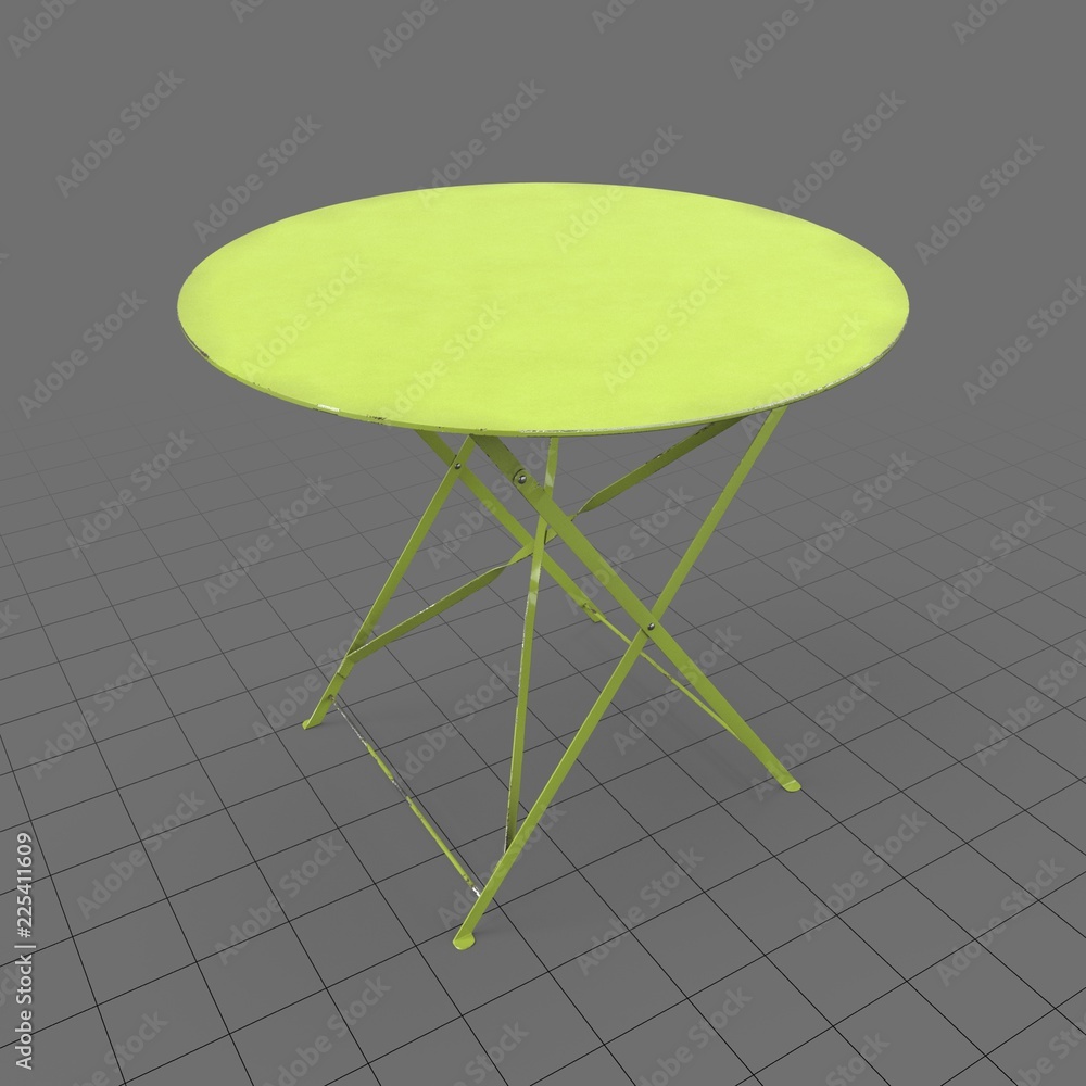 Metal bistro table Stock 3D asset | Adobe Stock