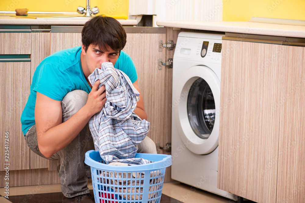 Man Doing Laundry