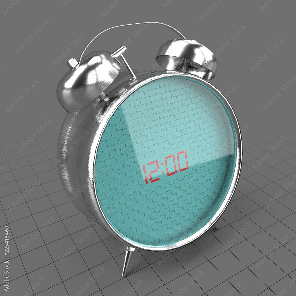 Retro digital alarm clock Stock 3D asset | Adobe Stock