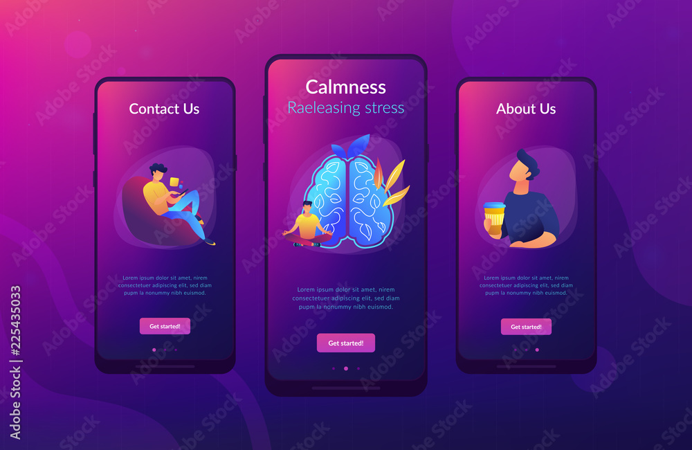 User practicing mindfulness meditation in lotus pose. Calmness and ...