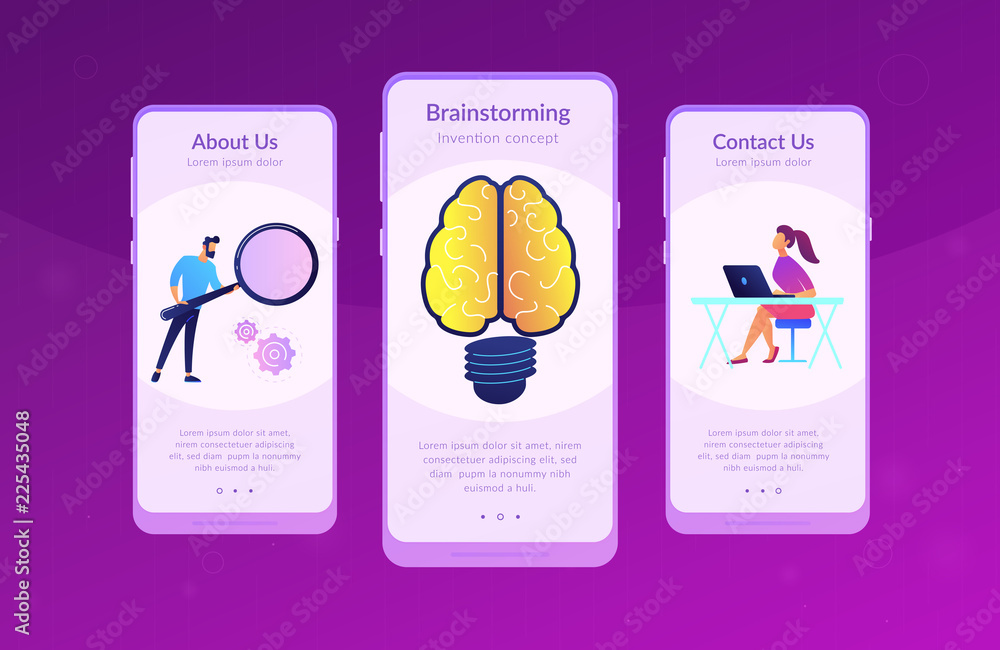 Human brain with gears thinking and users. Creating ideas concept ...