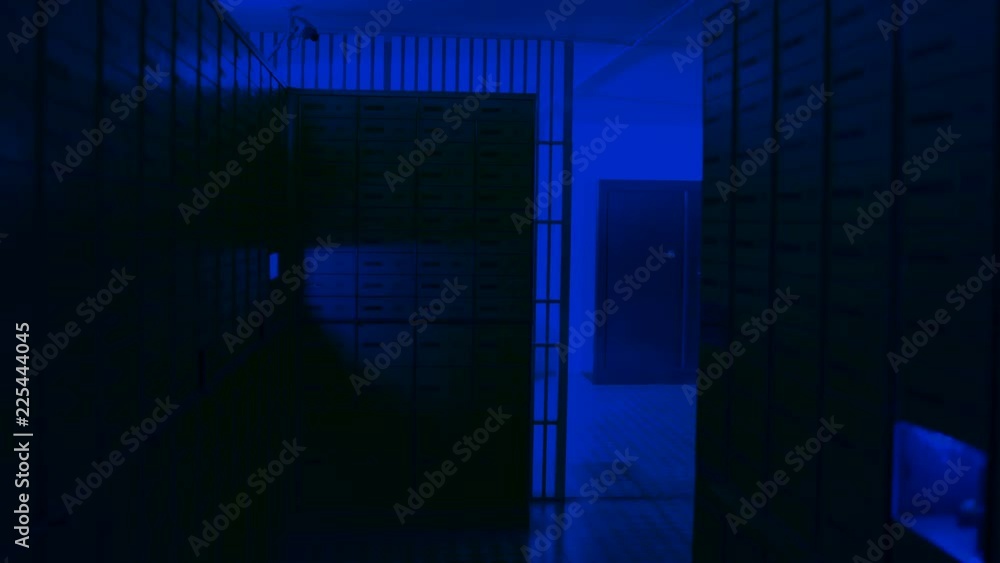 Safe Deposit Boxes in the bank vault room, bank prison room, bank cell ...