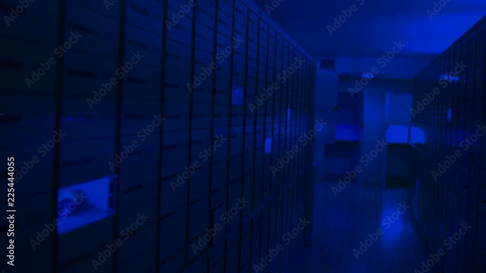 Safe Deposit Boxes in the bank vault room, bank prison room, bank cell ...