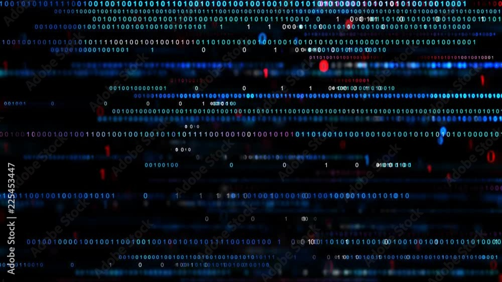 Vidéo Stock Digital binary code background. Big data digital code ...