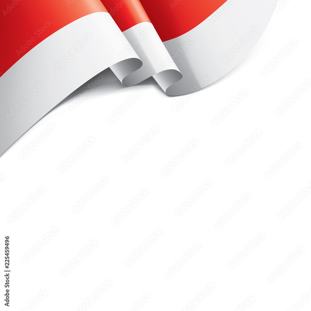 Indonesia flag, vector illustration on a white background Stock Vector ...