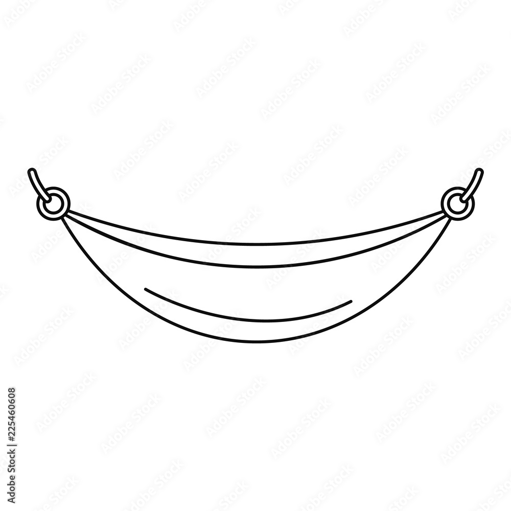 Beach hammock icon. Outline beach hammock vector icon for web design ...