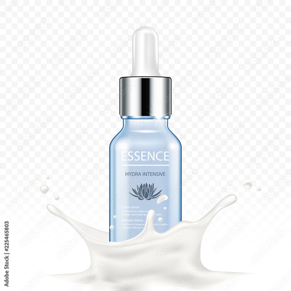 Moisturizing essence ads poster template. Cosmetics product. Cosmetic ...