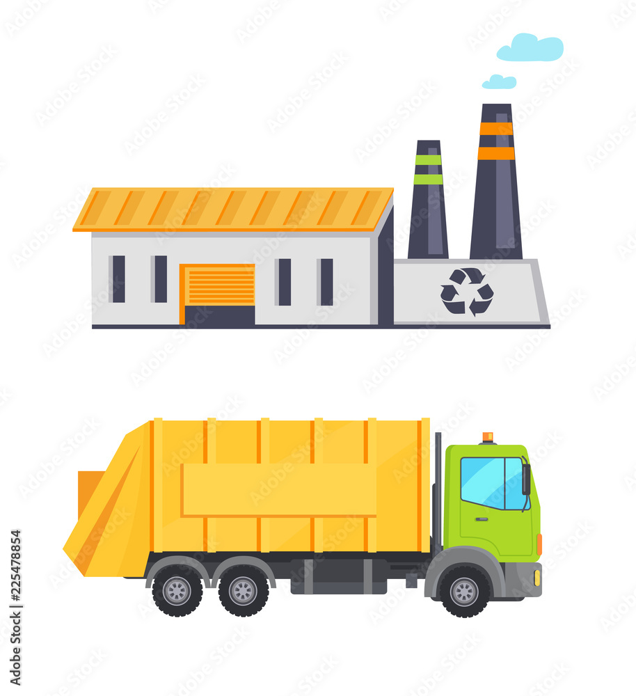 Garbage Infographic Elements Vector Illustration Stock Vector | Adobe Stock