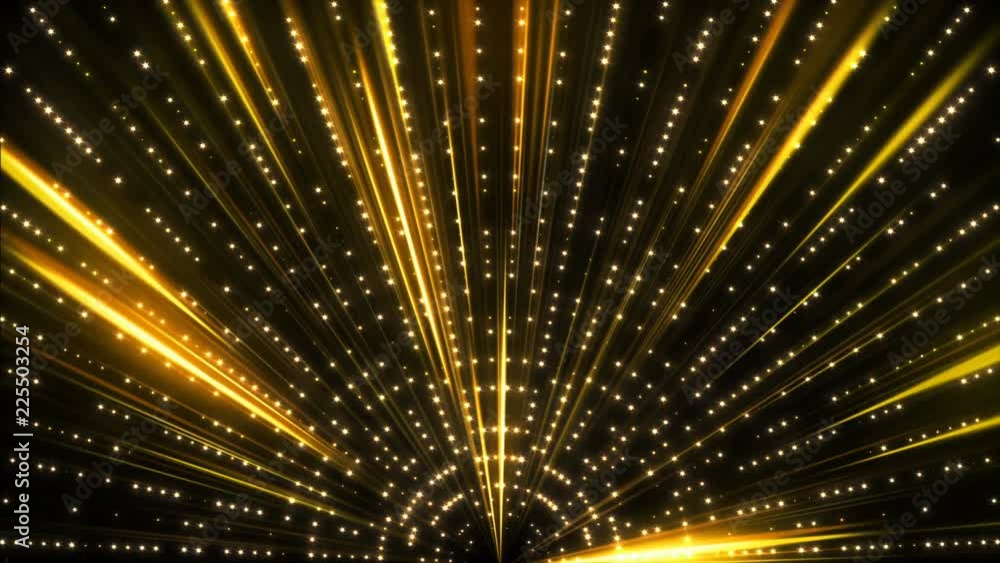 Luxury Gold Lights Rays Beam Stage Background 4K Stock Video | Adobe Stock