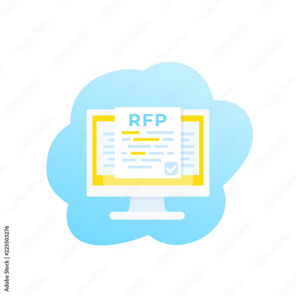 RFP, request for proposal, vector illustration Stock Vector | Adobe Stock