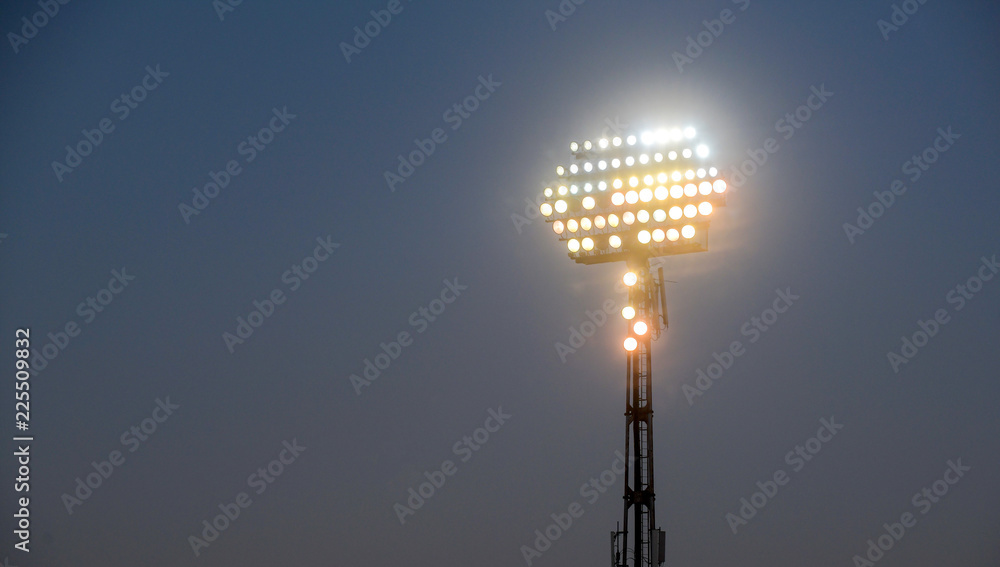 Stadium lights at an sport arena stadium Stock Photo | Adobe Stock