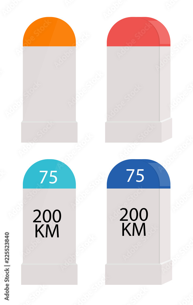Road milestone icon Stock Vector | Adobe Stock