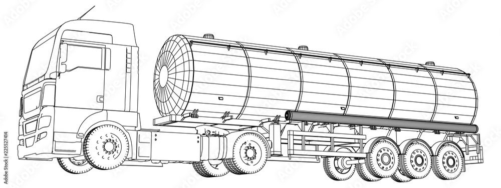 Tanker Truck Drawing