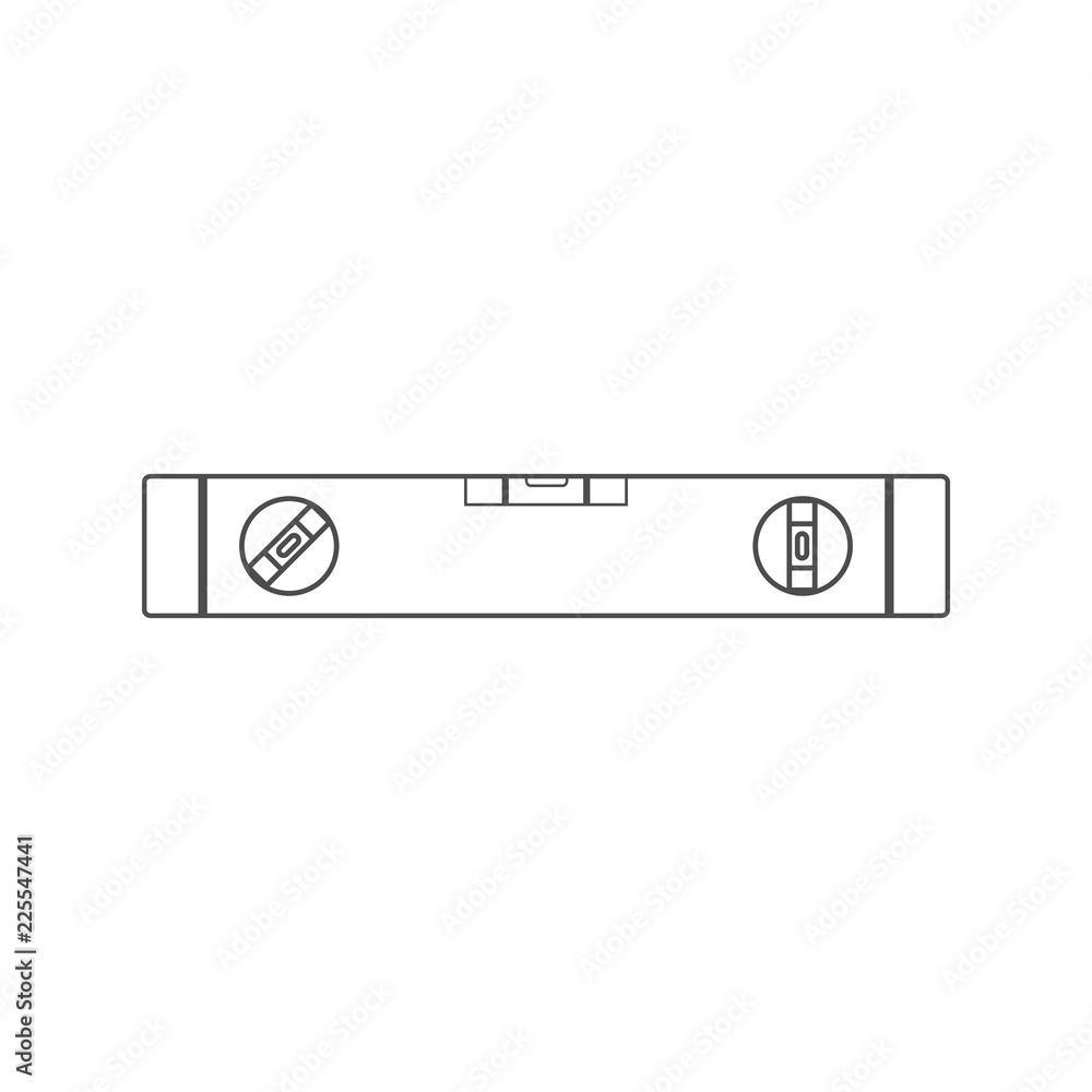 Building level icon. Bubble Level. Vector illustration, flat design ...