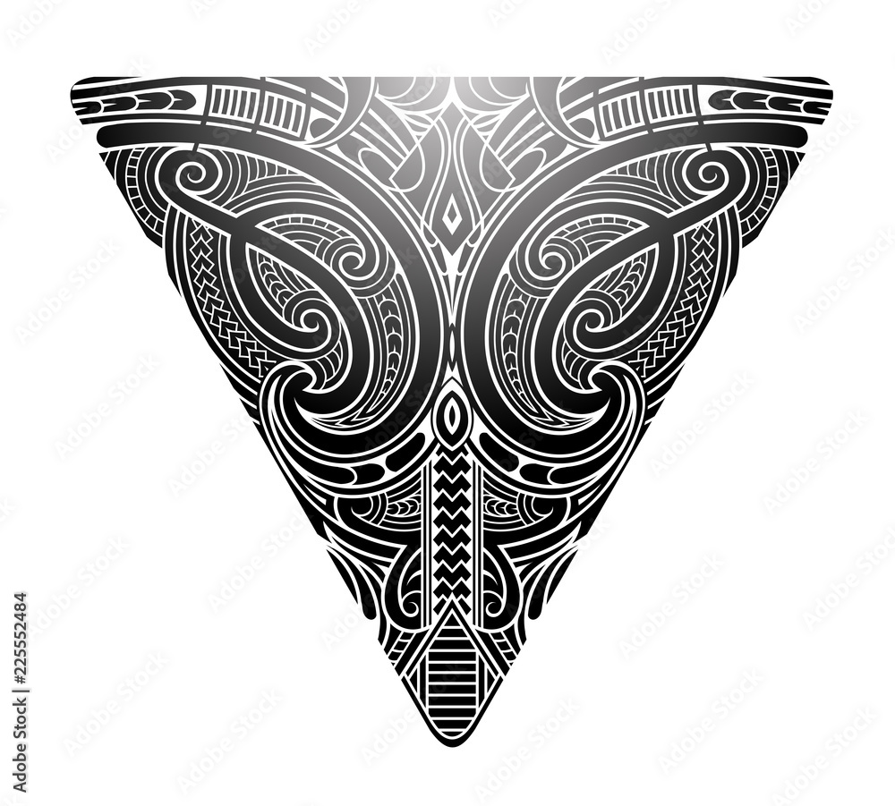 Maori style koru tattoo vector de Stock | Adobe Stock