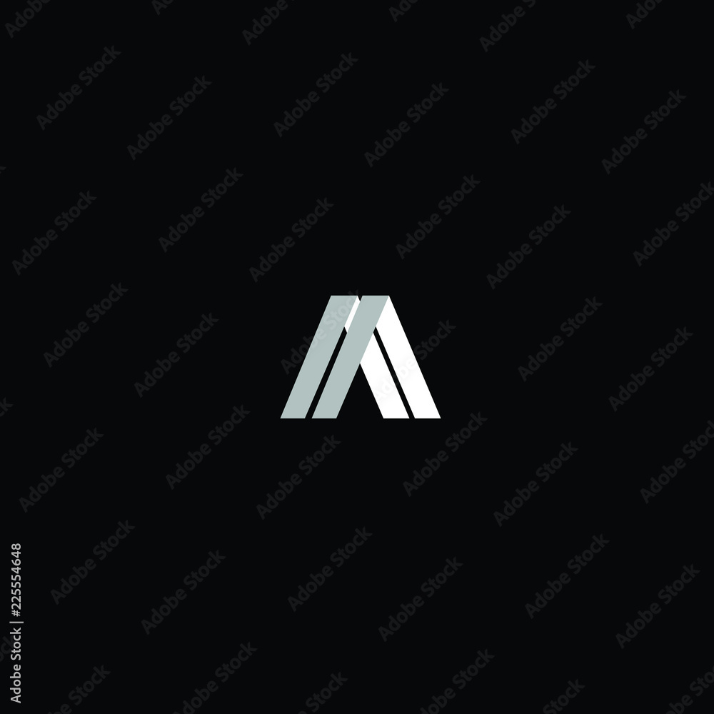 Minimal Solid Letter A or AA Logo Design Using Letters A A In Vector ...
