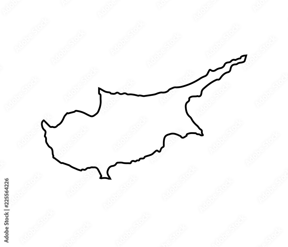 map of Cyprus. Vector illustration Stock Vector | Adobe Stock