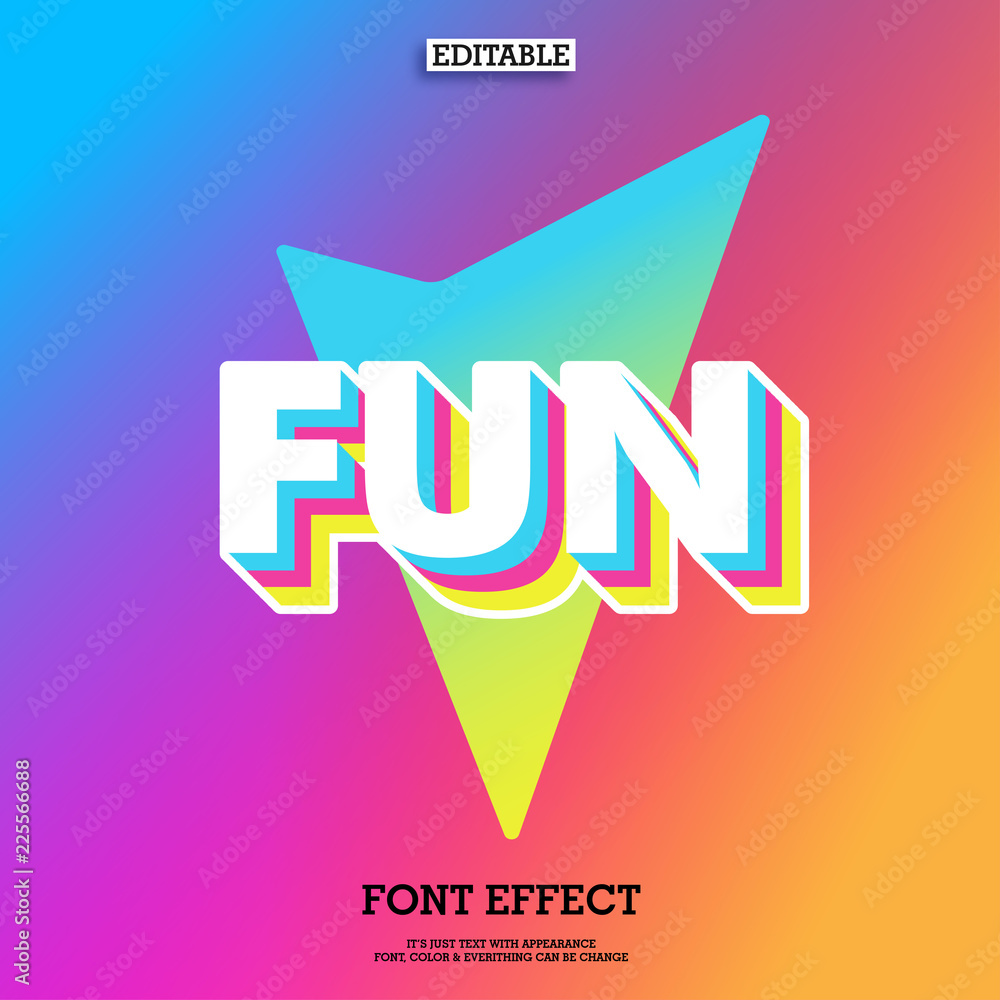 friendly marshmallow text effect with soft color and background Stock ...