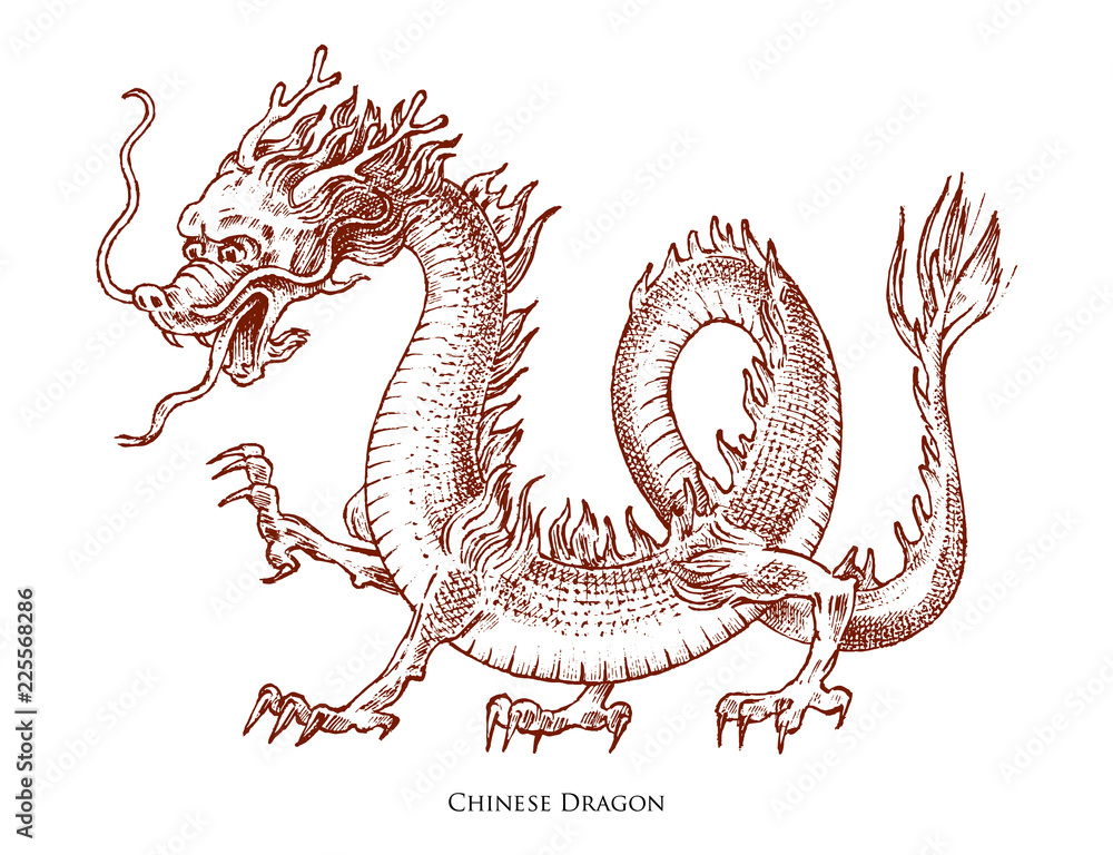 Chinese Dragon Symbol Tattoo