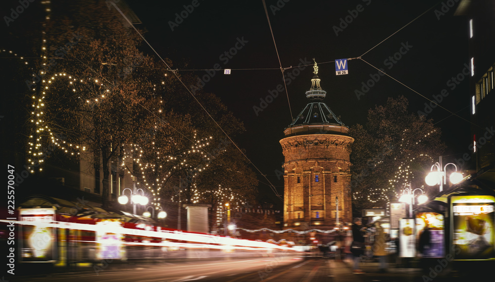 mannheim, strassenbahn, planken, innenstadt, paradeplatz, building ...