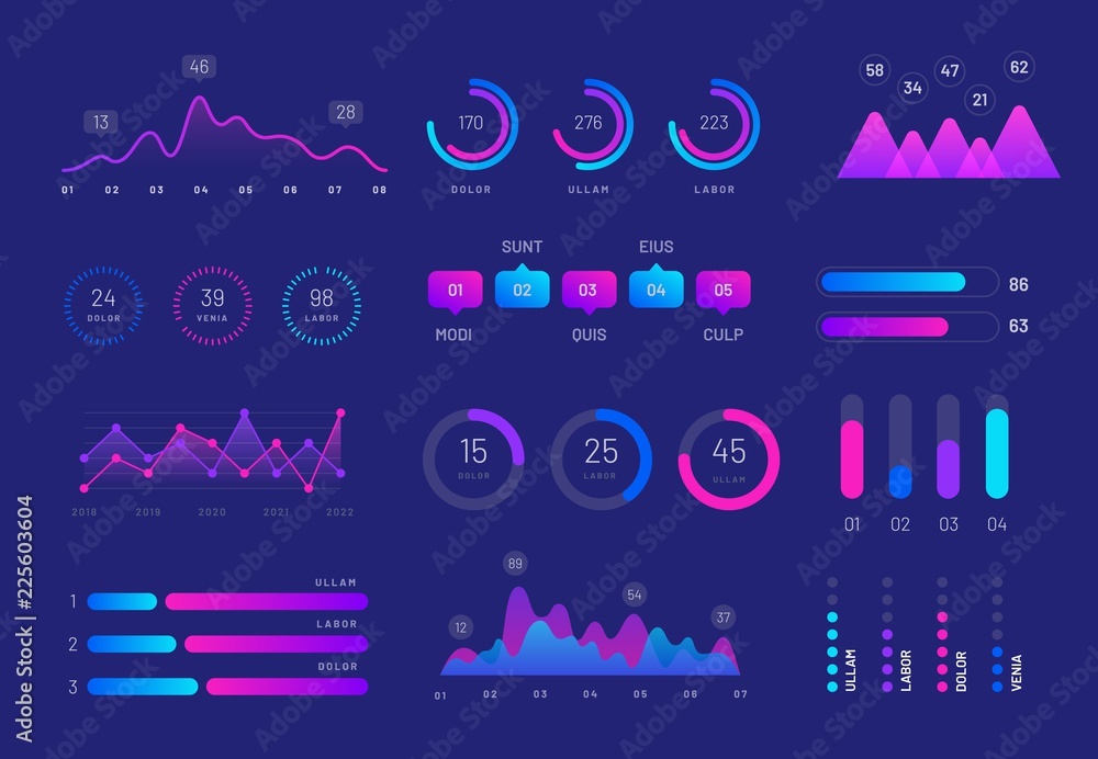 Intelligent technology vector interface for presentation. Network ...
