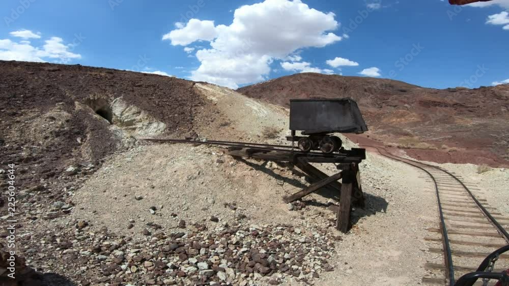 Heritage railroad in historic ghost town. Old steam train tour through ...