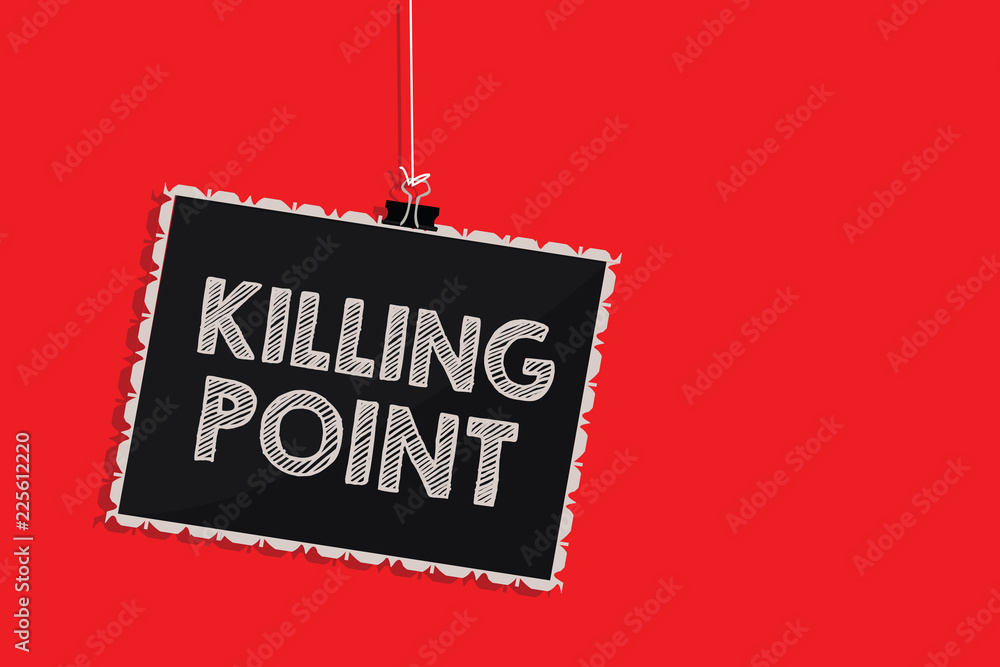 Handwriting text writing Killing Point. Concept meaning Phase End ...