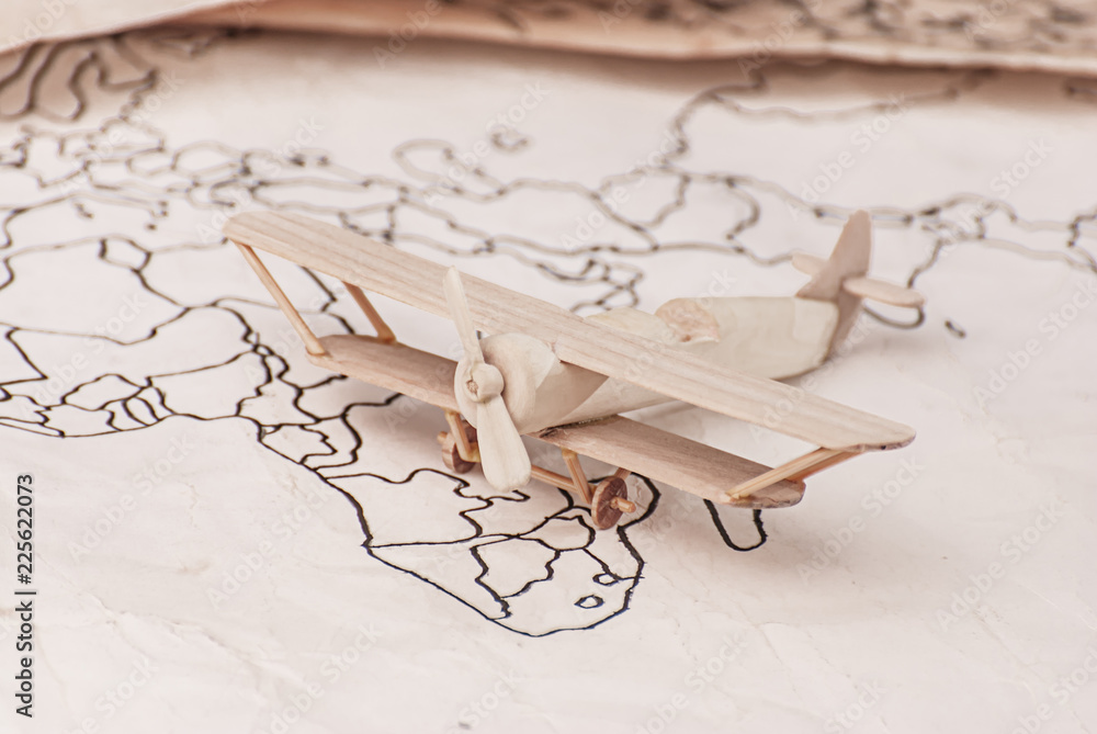 Vintage map with direction signs Stock Photo | Adobe Stock