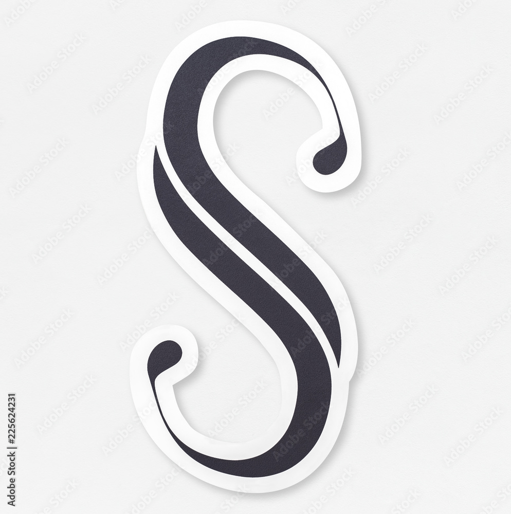 English alphabet letter S icon isolated Stock Photo | Adobe Stock