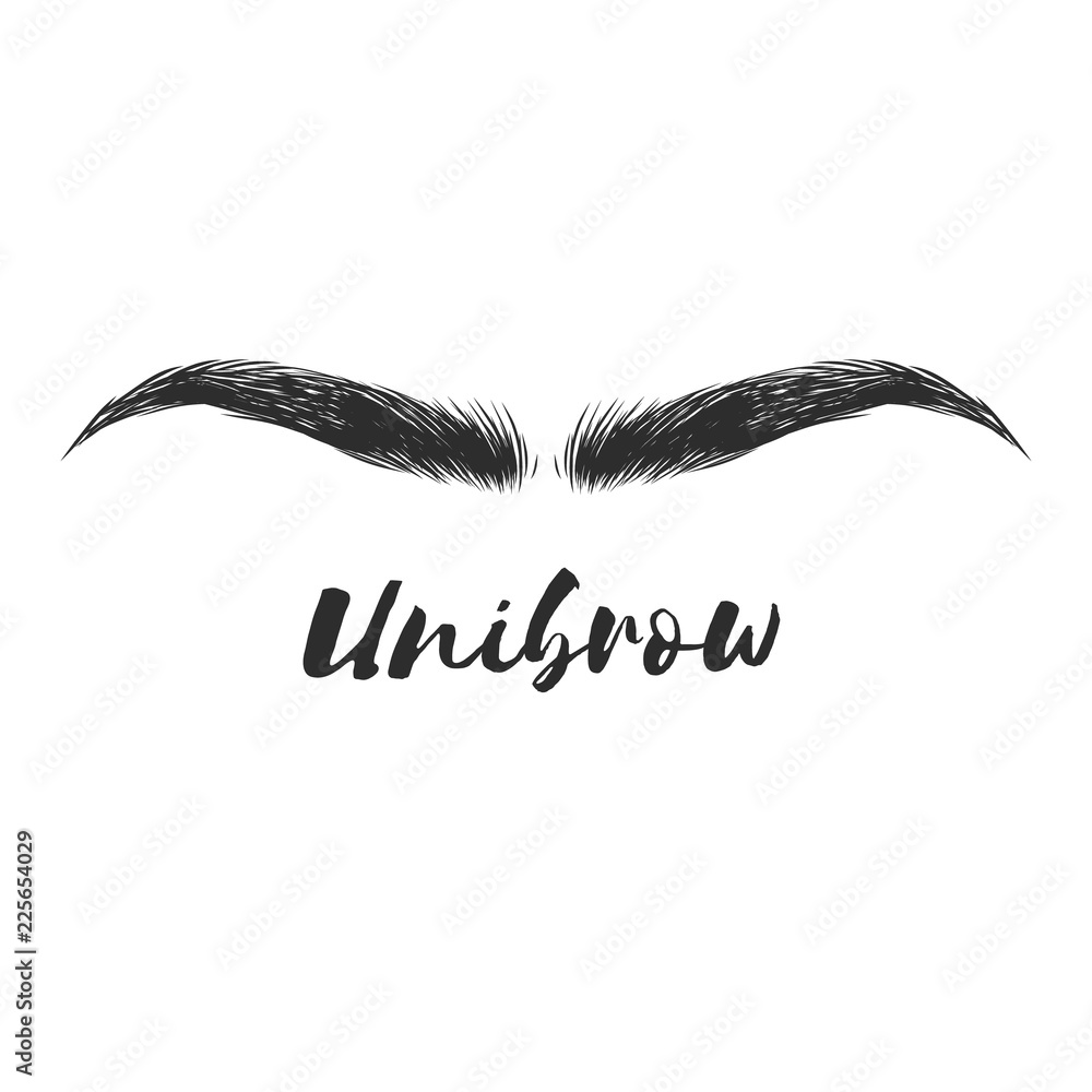 Makeup eyebrows. Unibrow shaping eyebrows and beauty eyes. Waxing hair ...