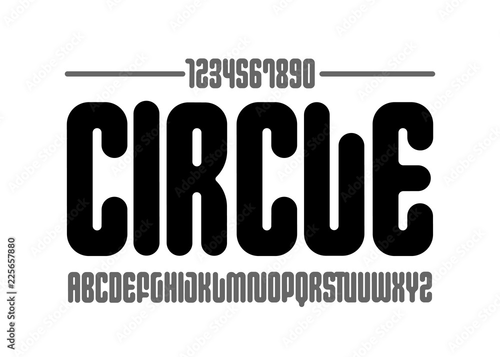 Modern font. Simple type face. Vector typography illustration. Alphabet ...