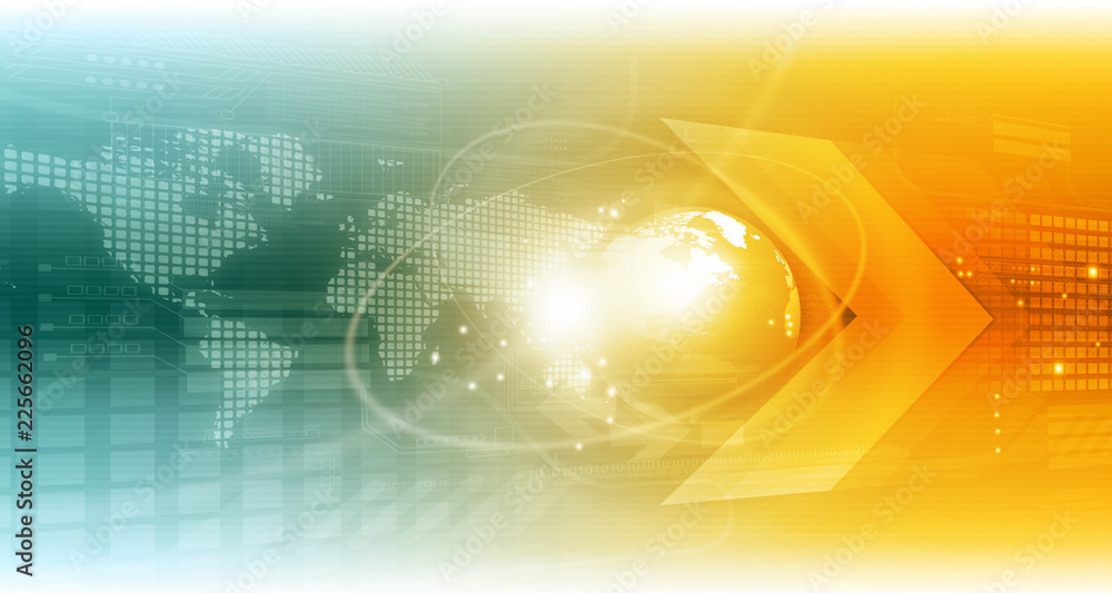 Global technology background. Digital illustration. Stock Illustration ...