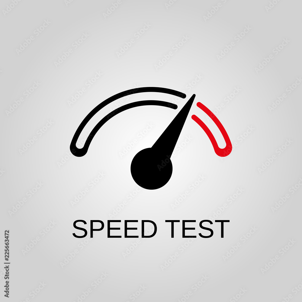 Speed test icon. Speed test symbol. Flat design. Stock - Vector ...