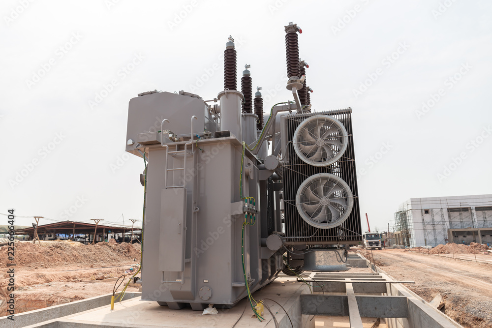 Power transformers are being installed for use in high voltage ...