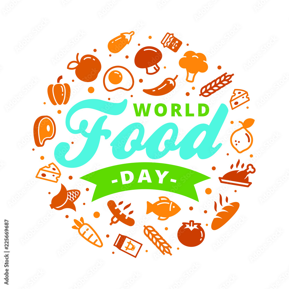 world food day logo banner concept Stock Vector | Adobe Stock