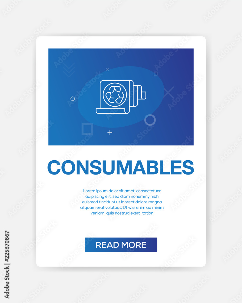CONSUMABLES ICON INFOGRAPHIC Stock Vector | Adobe Stock