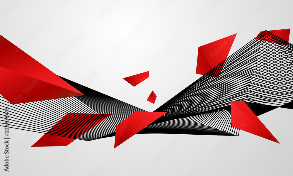 Abstract red black background concept Vector graphic design. Stock ...