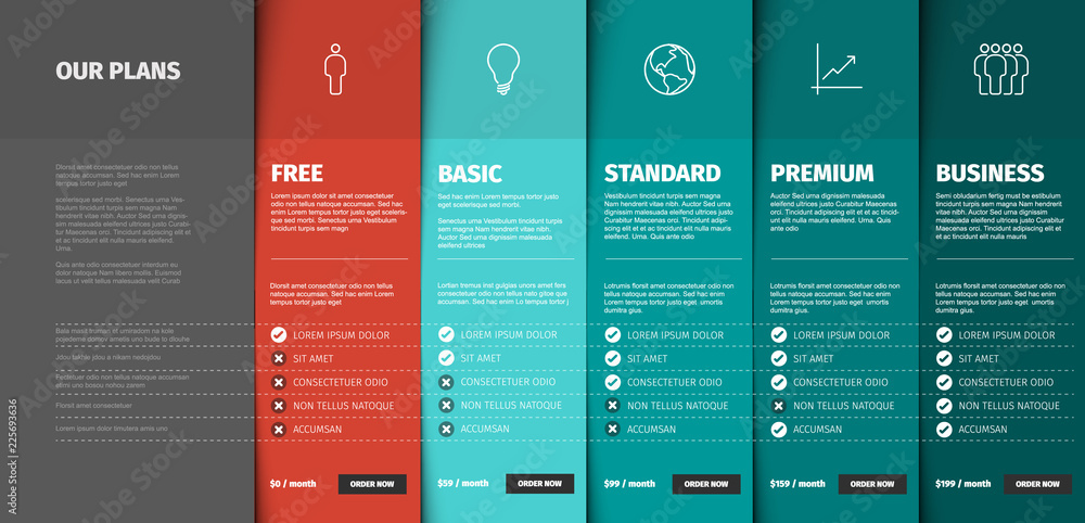 Poster Product / service price comparison table – Wall Art | UkPosters