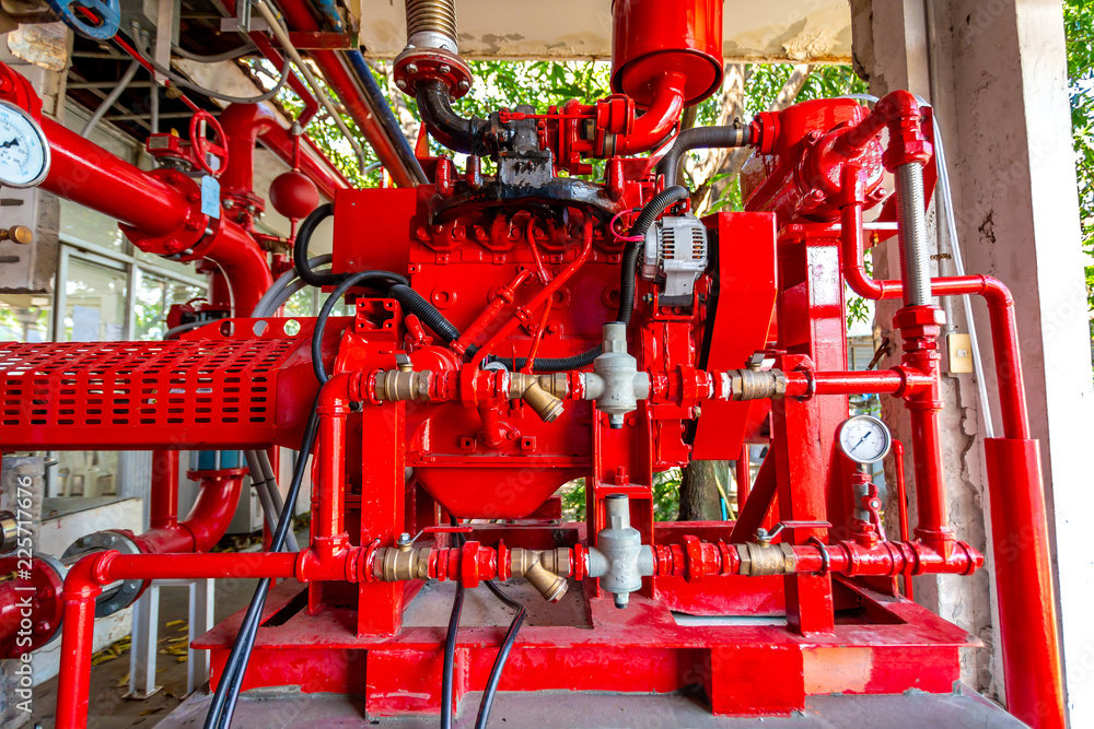 Diesel engine fire pump, Electric motor fire pump with control system ...