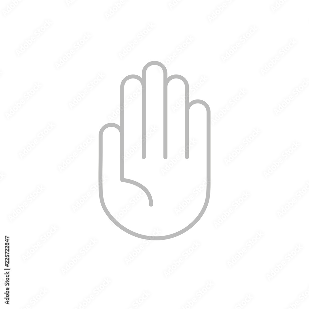 Hand, Handfläche - Icon, Piktogramm, grafisches Element - outline ...