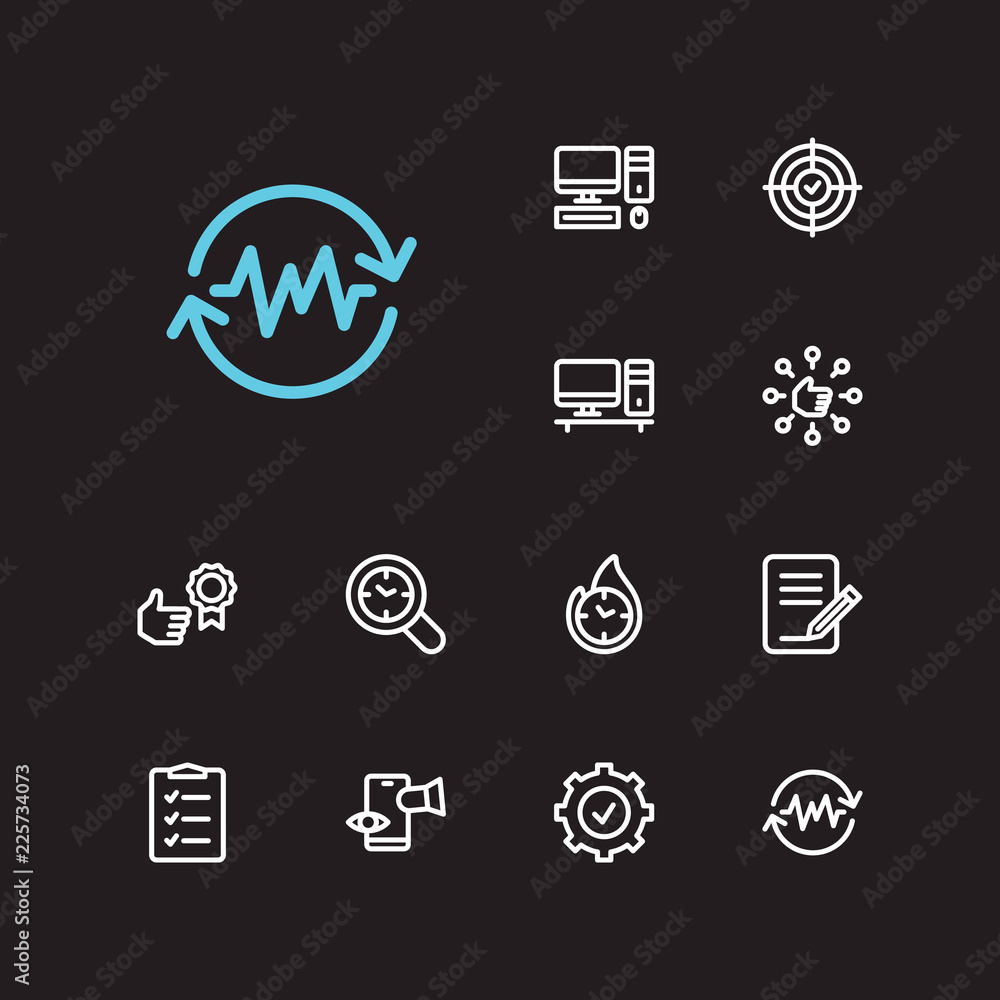 Multitasking icons set. To-do list and multitasking icons with reward ...