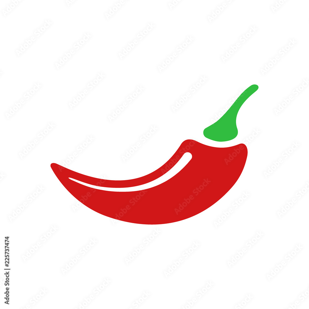 Red hot chili peppers symbol and sign illustration on white background ...