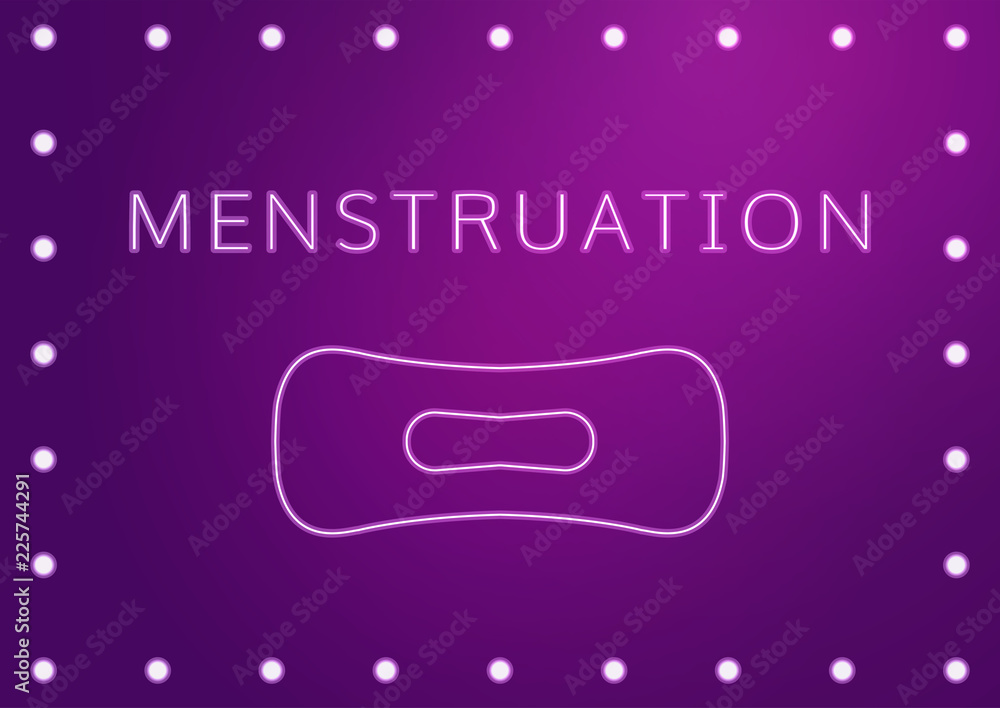 Women health concept vector illustration, text menstruation and a pad ...