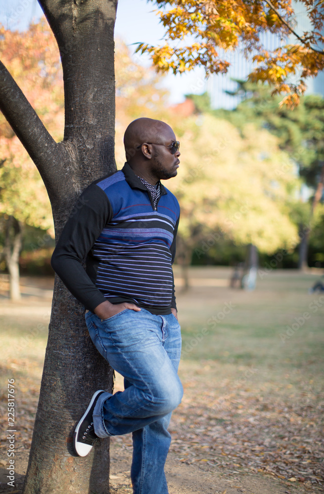 Man Relaxing In Nature