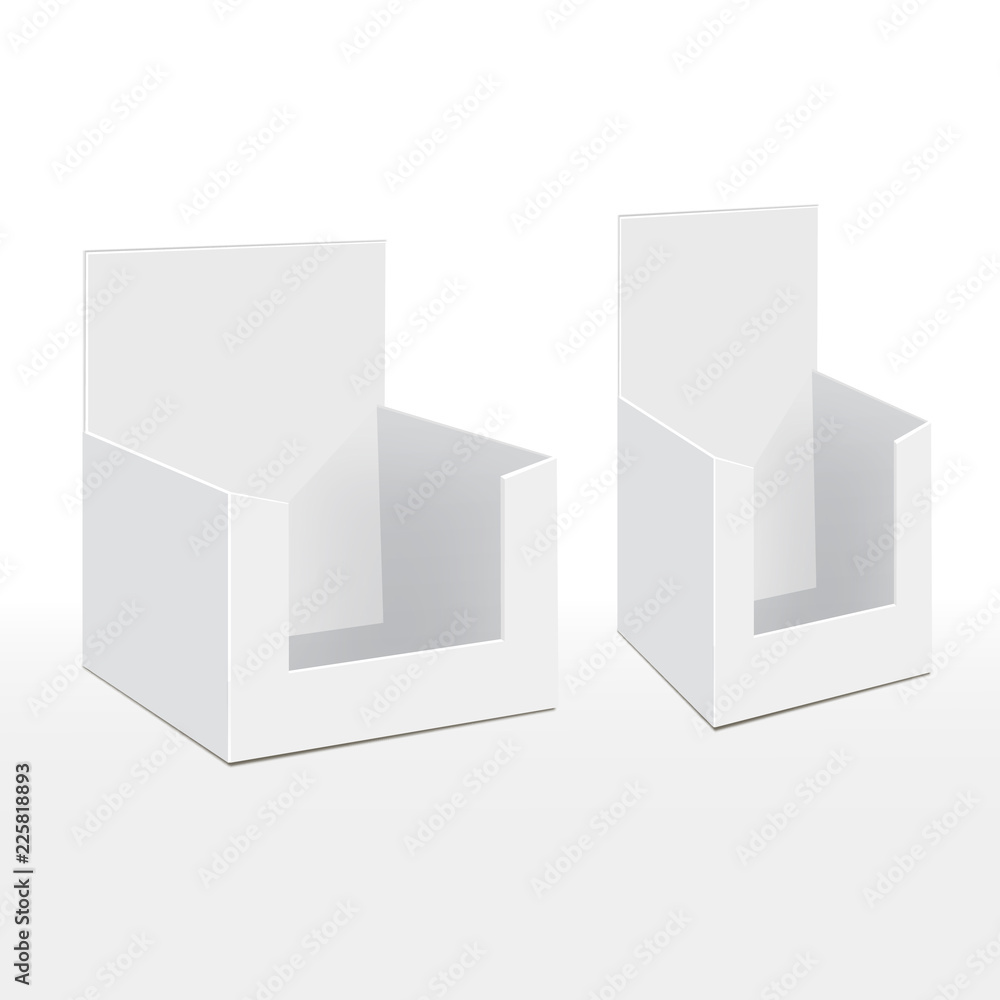 3D Cardboard Blank Empty Display Show Box Holder For Advertising Fliers ...