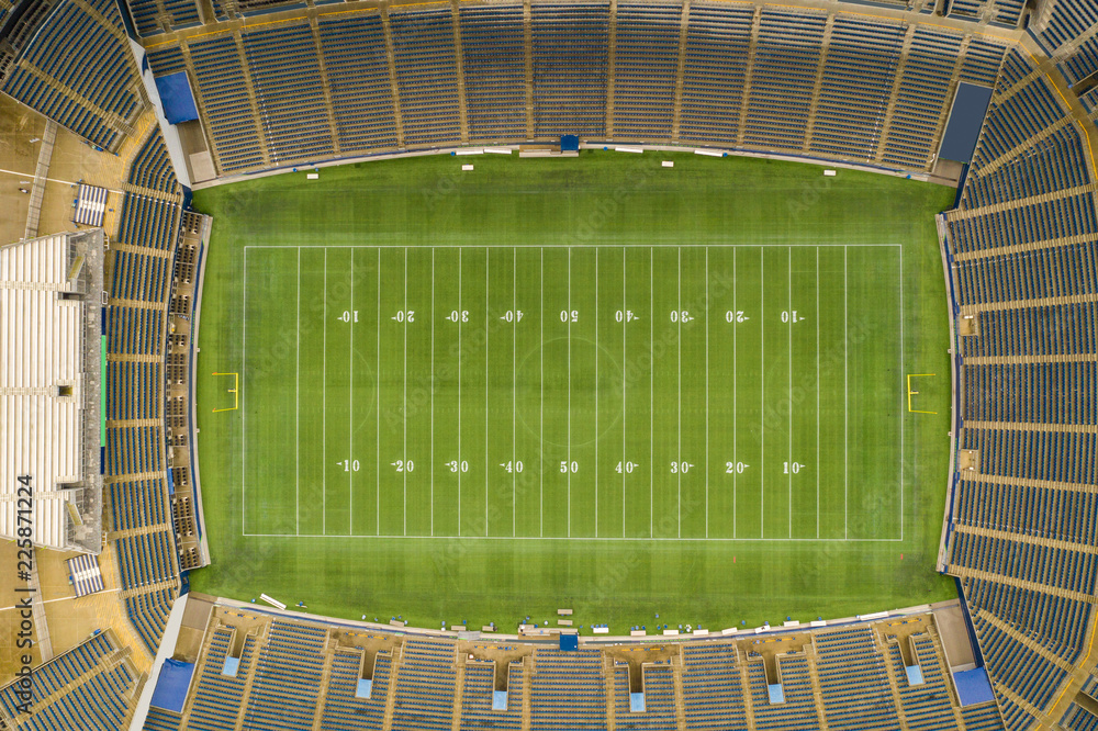 Aerial overhead photo of a football stadium no logos Stock Photo ...