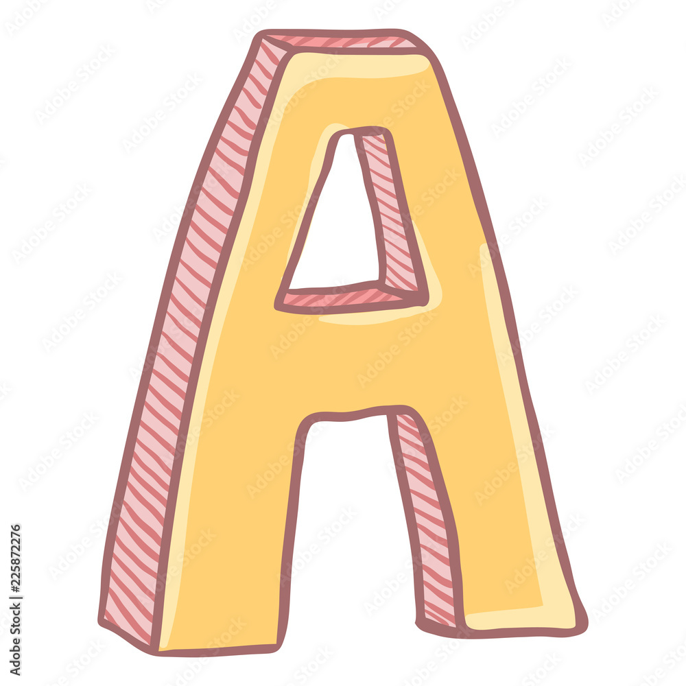 Vector Single Cartoon Illustration - The Letter A Stock Vector | Adobe ...