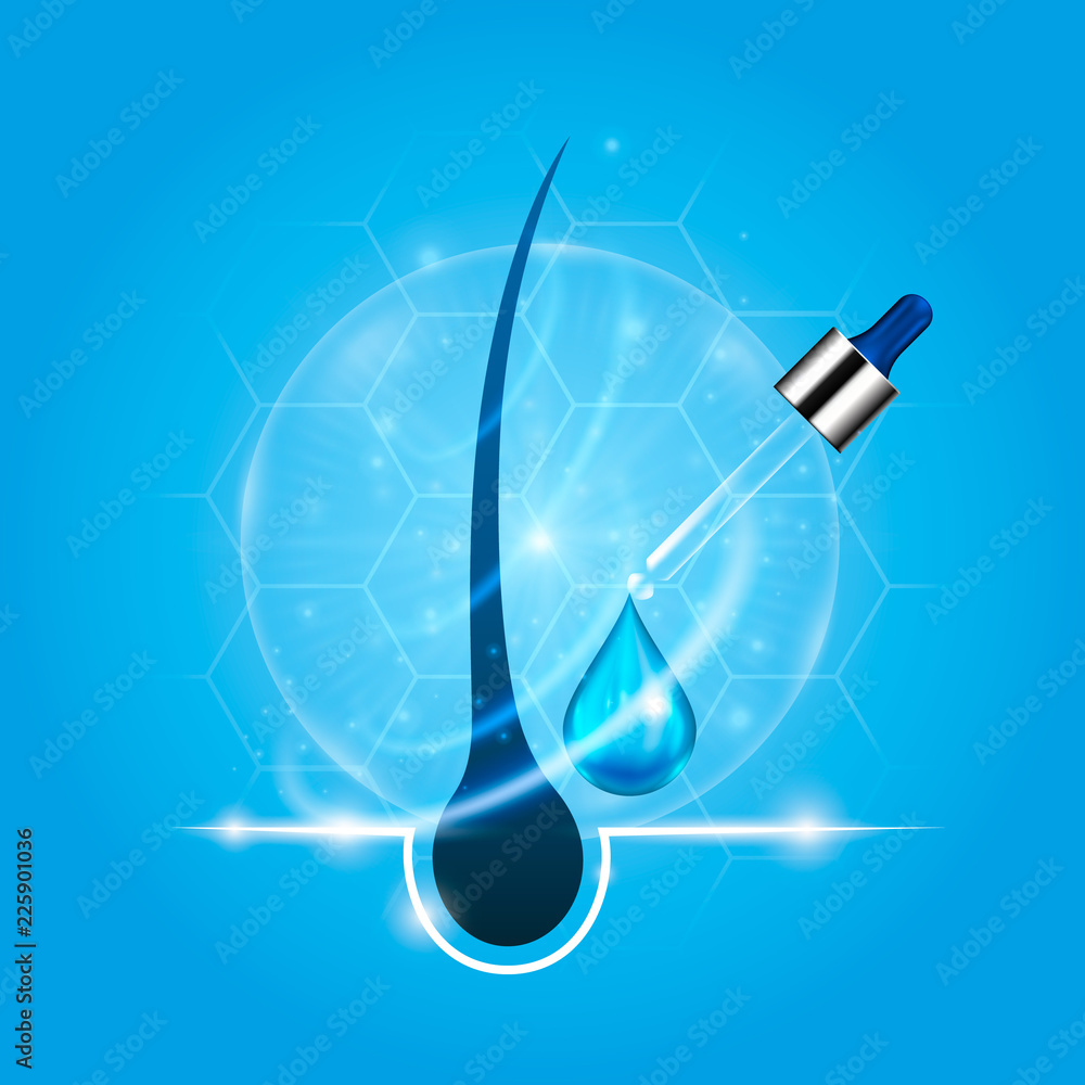 Hair care serum, cover shampoo. Vector illustration Stock Vector ...