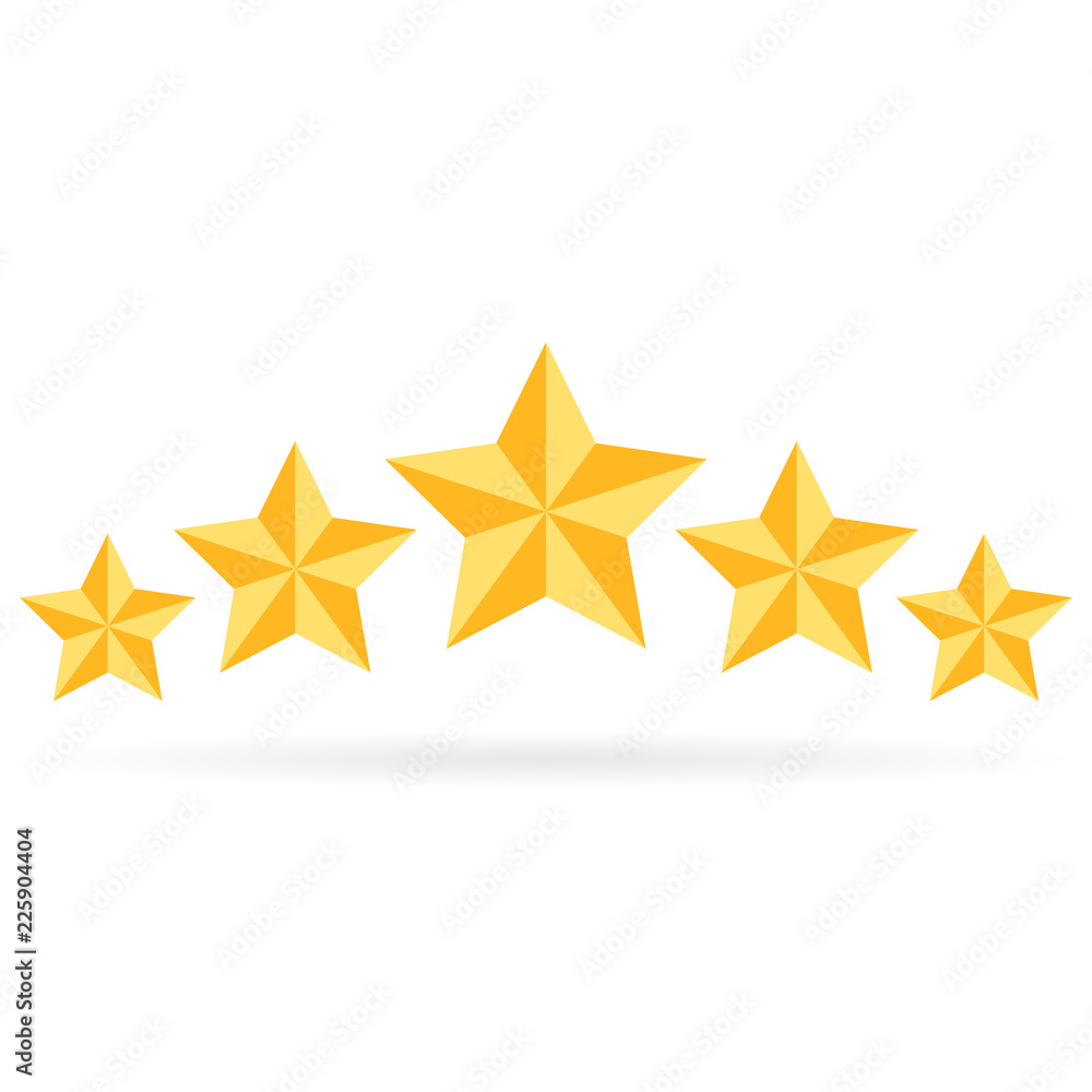 5 stars best rating icon Stock Vector | Adobe Stock
