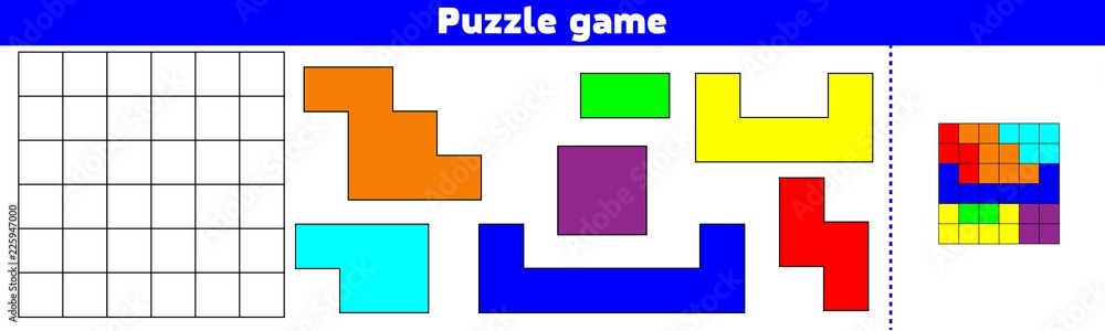 Puzzle game. Complete the Pattern. Education logic game for preschool ...